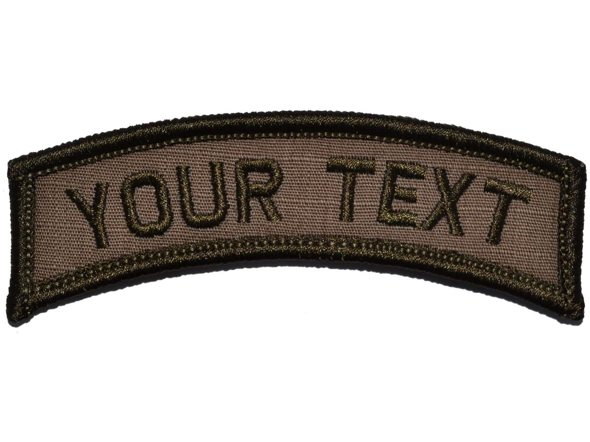 4" Custom Text Military Tab Patch