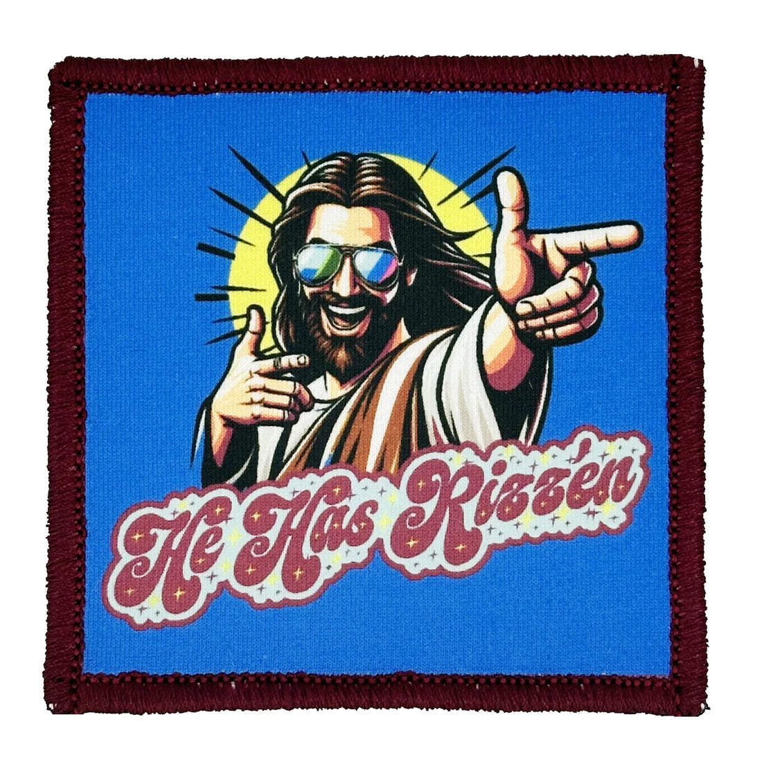 Gen Z Jesus - Praise be, He Has Rizz'en - 3" Sublimated Patch - Bad Bu