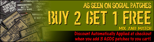 2.75" Custom Text Military Tab Patch