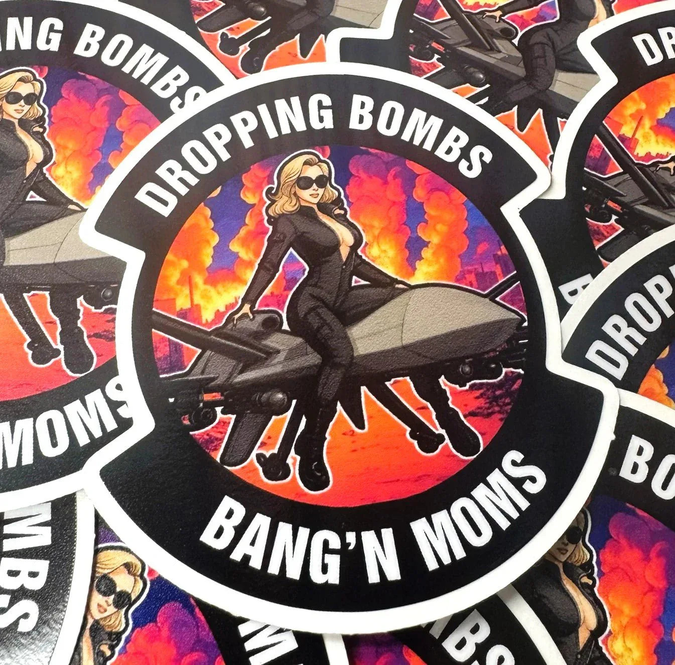 May 2025 POTM - Dropping Bombs - Bang'n Moms - 3.5" Sticker