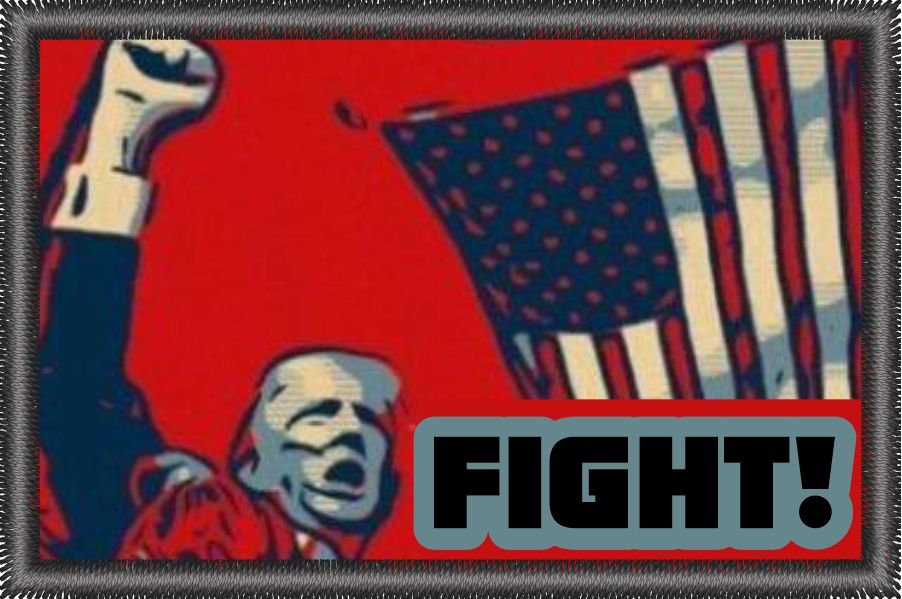 Fight - Trump 2024 - 2x3 Sublimation Patch