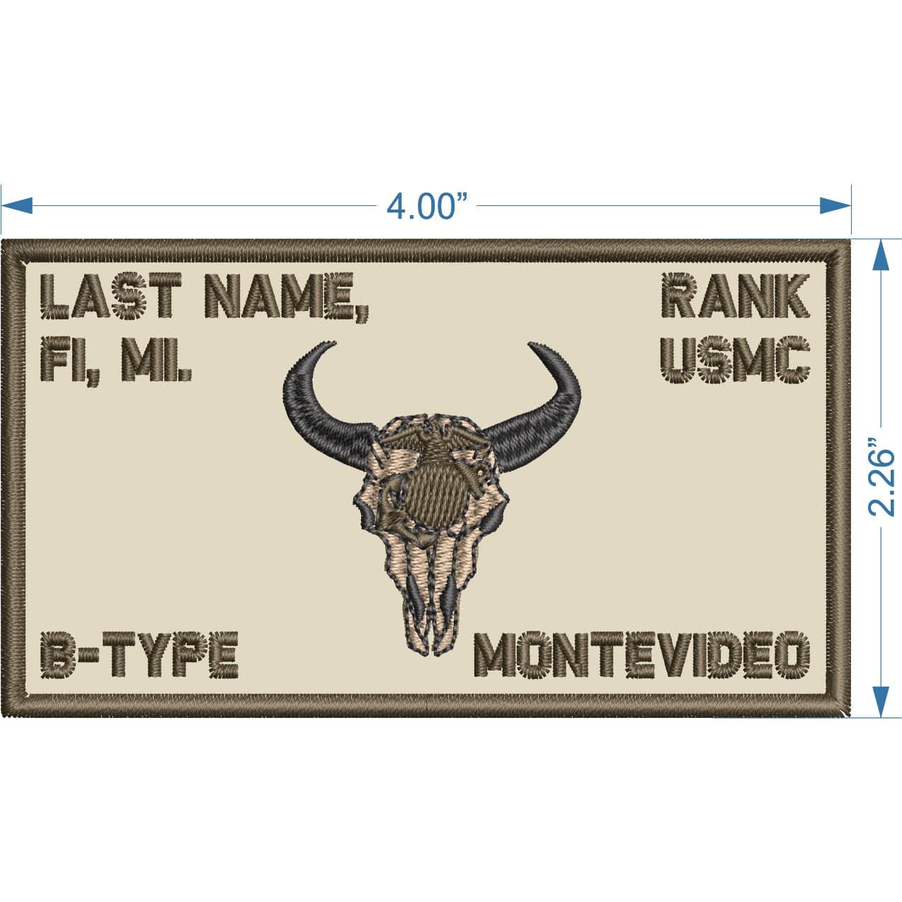 Marine Detachment Montevideo USMC Plate Carrier Flak Patch - Authorize