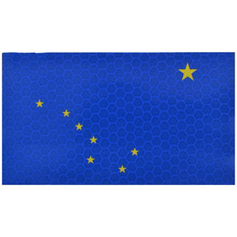 Reflective Alaska State Flag - 2x3.5 Patch