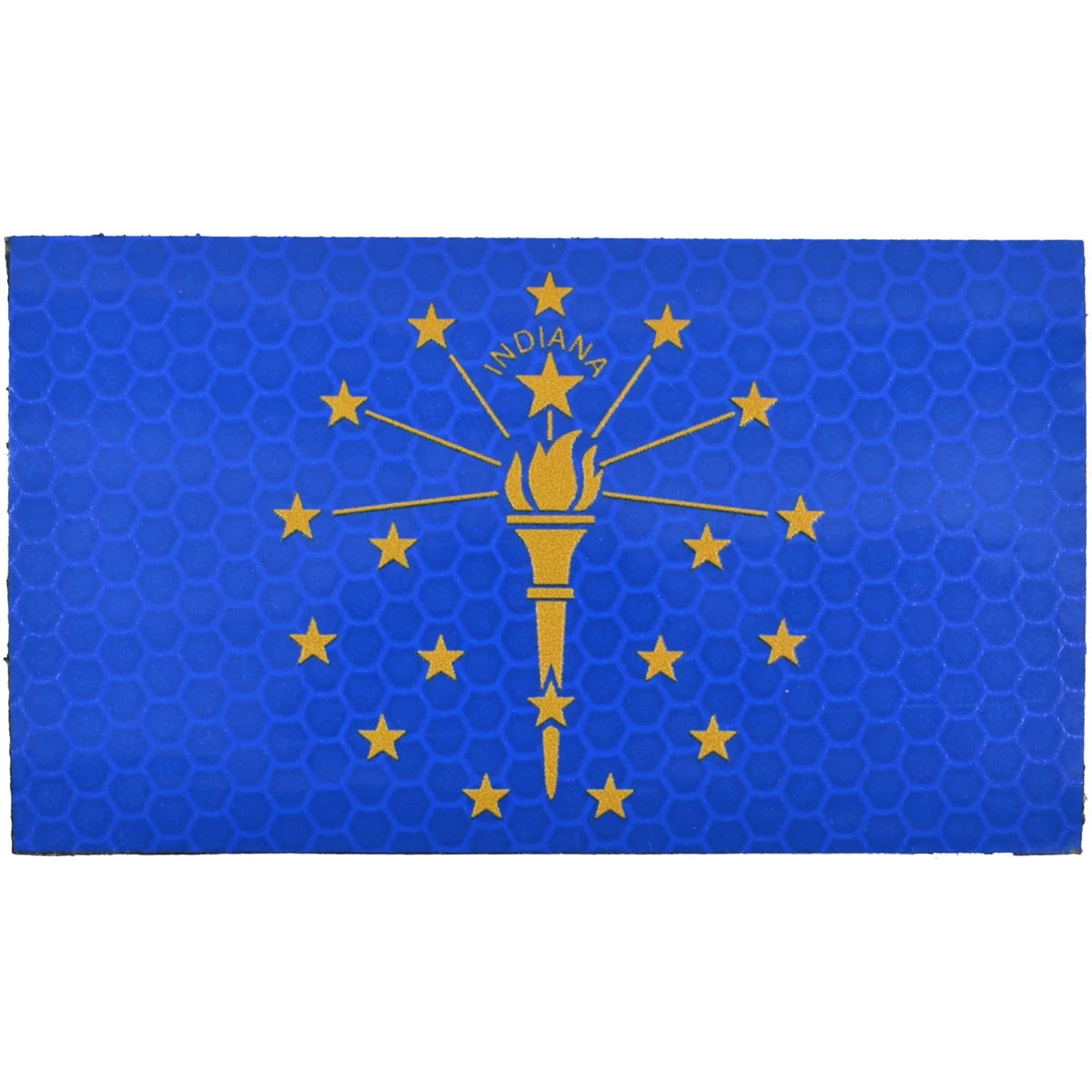 Reflective Indiana State Flag - 2x3.5 Patch