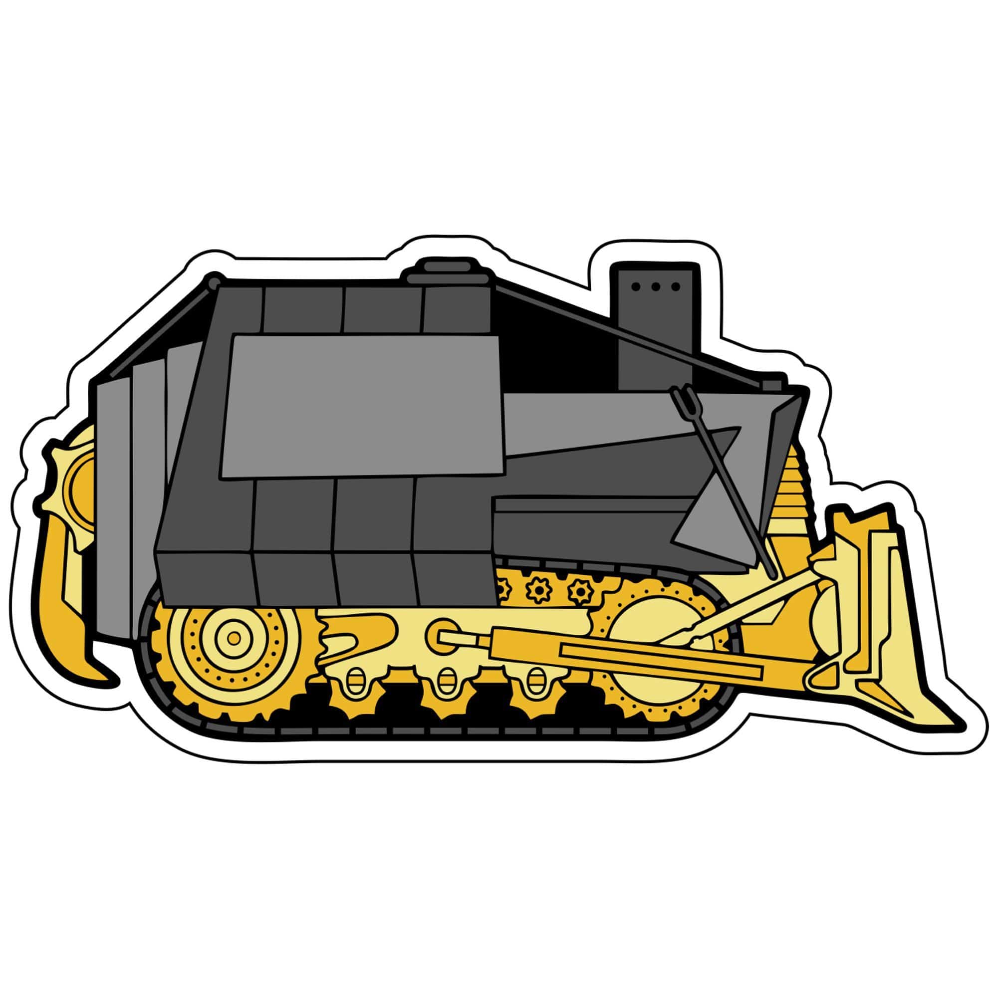 STICKER Killdozer Slap - 2x4 inches, Unreasonable Acts by Reasonable M