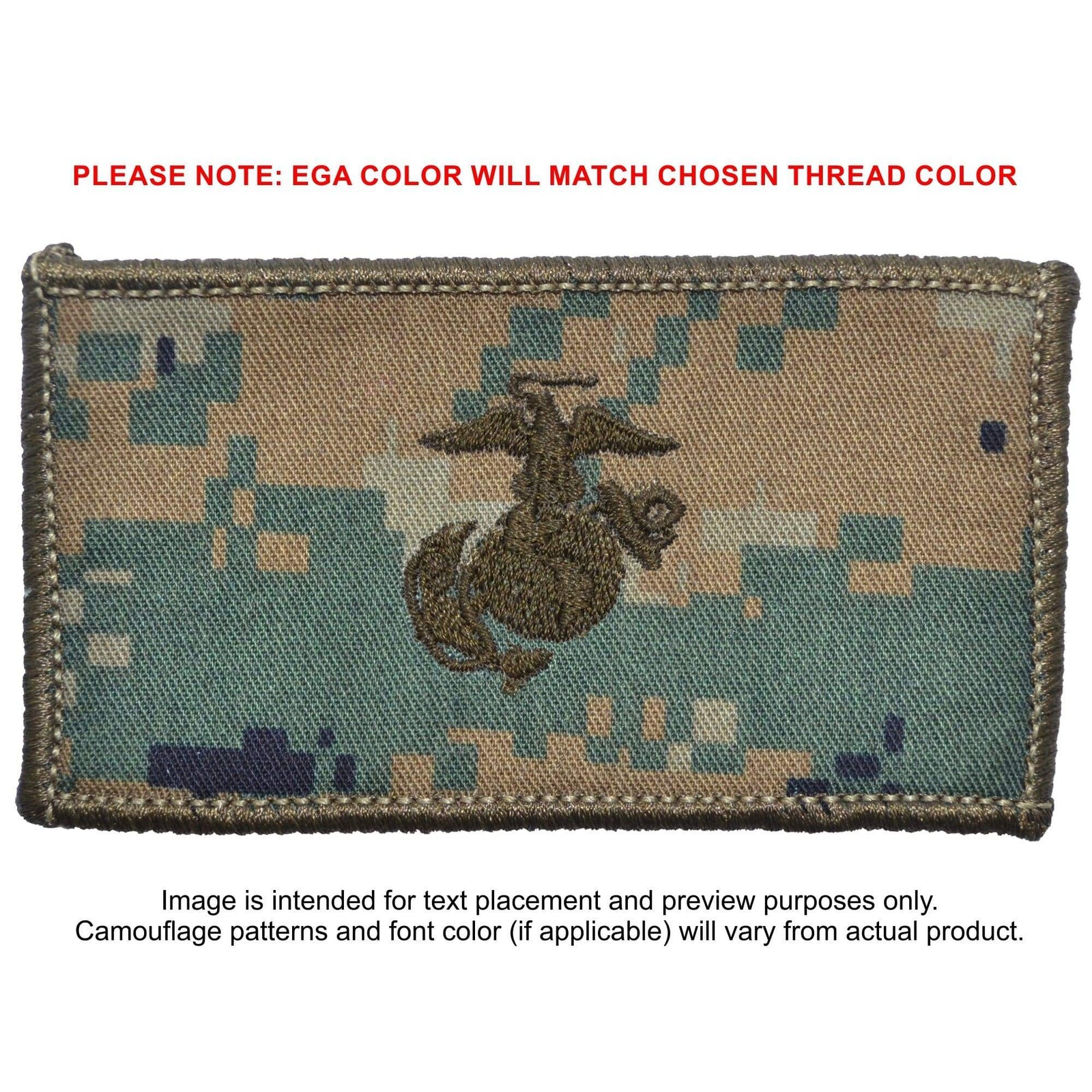USMC Plate Carrier Flak Patch - Eagle Globe and Anchor Graphic (Filled
