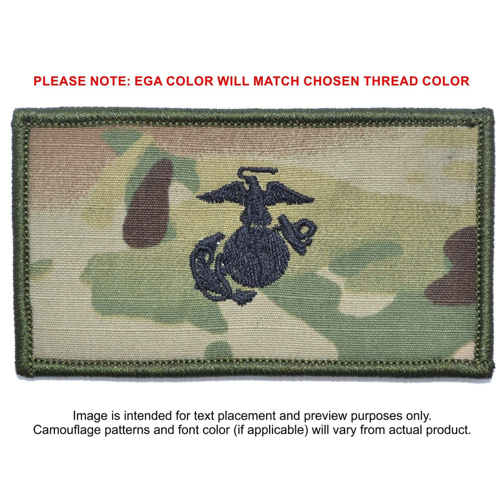 USMC Plate Carrier Flak Patch - Eagle Globe and Anchor Graphic (Filled