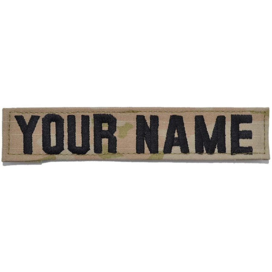 Single Custom Army Name Tape w/ Hook Fastener Backing - 3-Color OCP