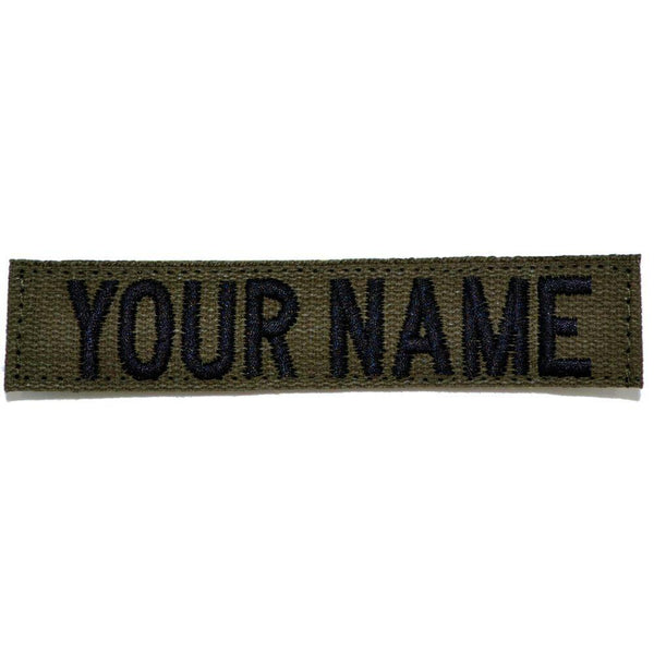 Nylon/Cotton Webbing Custom Name Tape - Olive Drab