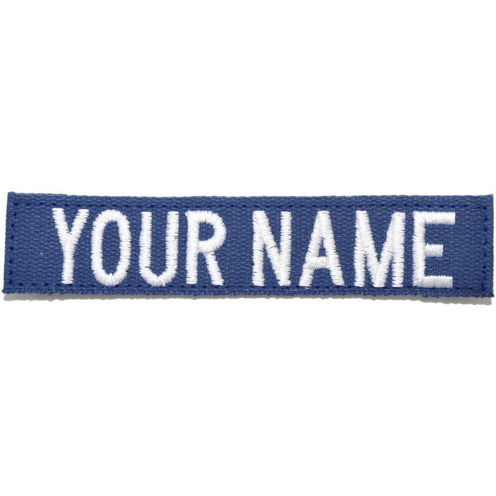 Nylon/Cotton Webbing Custom Name Tape - Blue